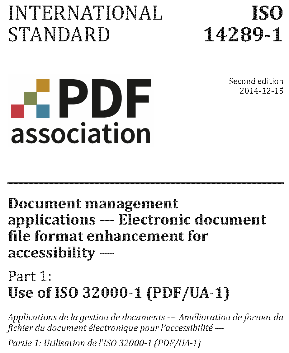 ISO 14289 (PDF/UA) – PDF Association