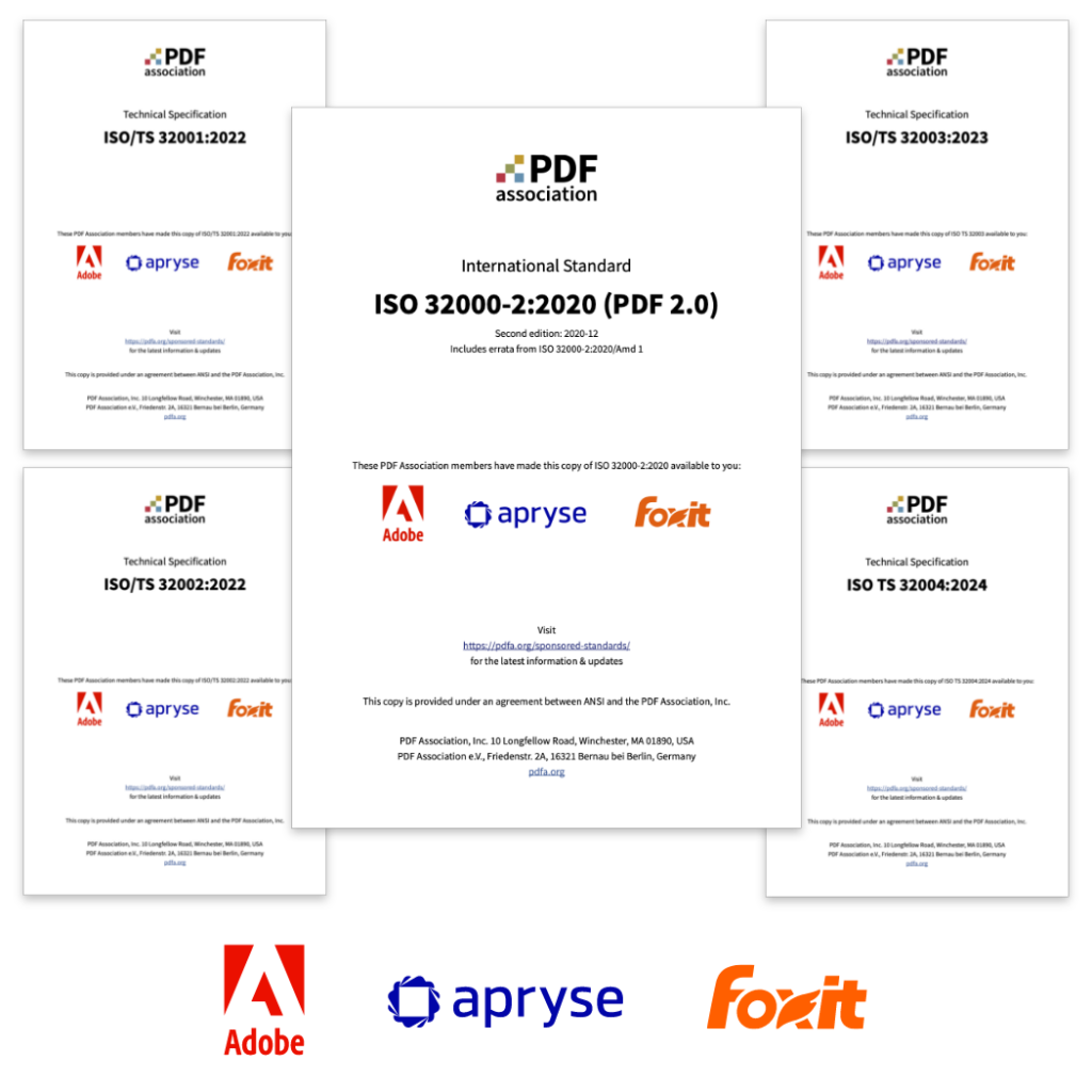 Sponsored ISO standards for PDF technology – PDF Association