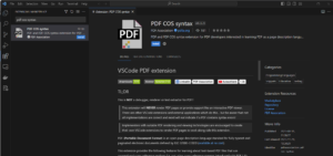 New Visual Studio Code extension supporting PDF syntax – PDF Association