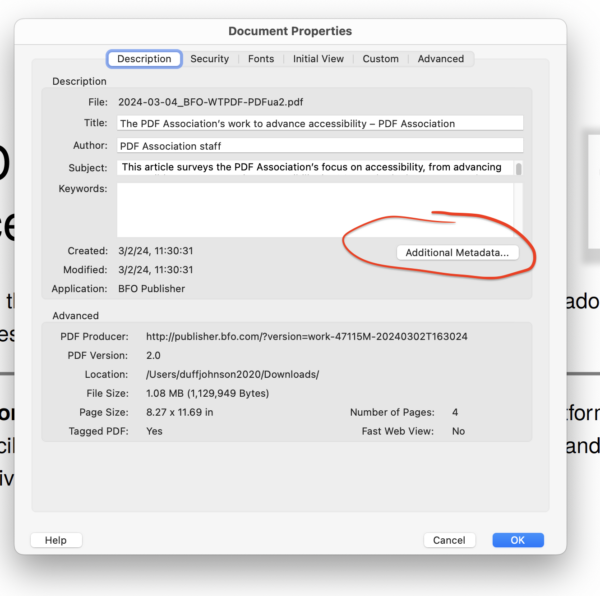 Discovering PDF metadata – PDF Association