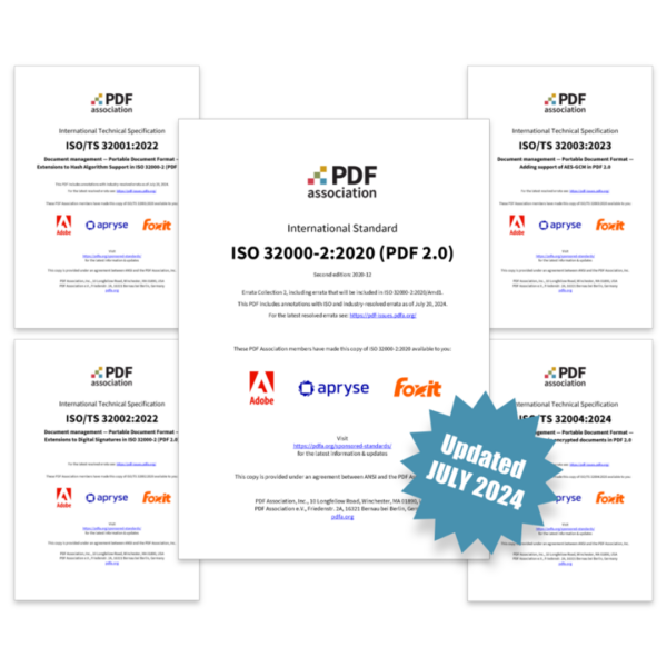 Sponsored ISO standards for PDF technology – PDF Association