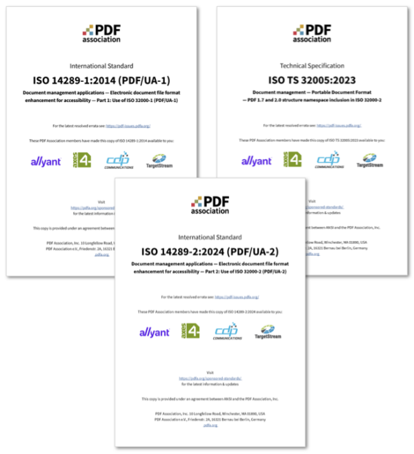 Sponsored ISO standards for PDF technology – PDF Association